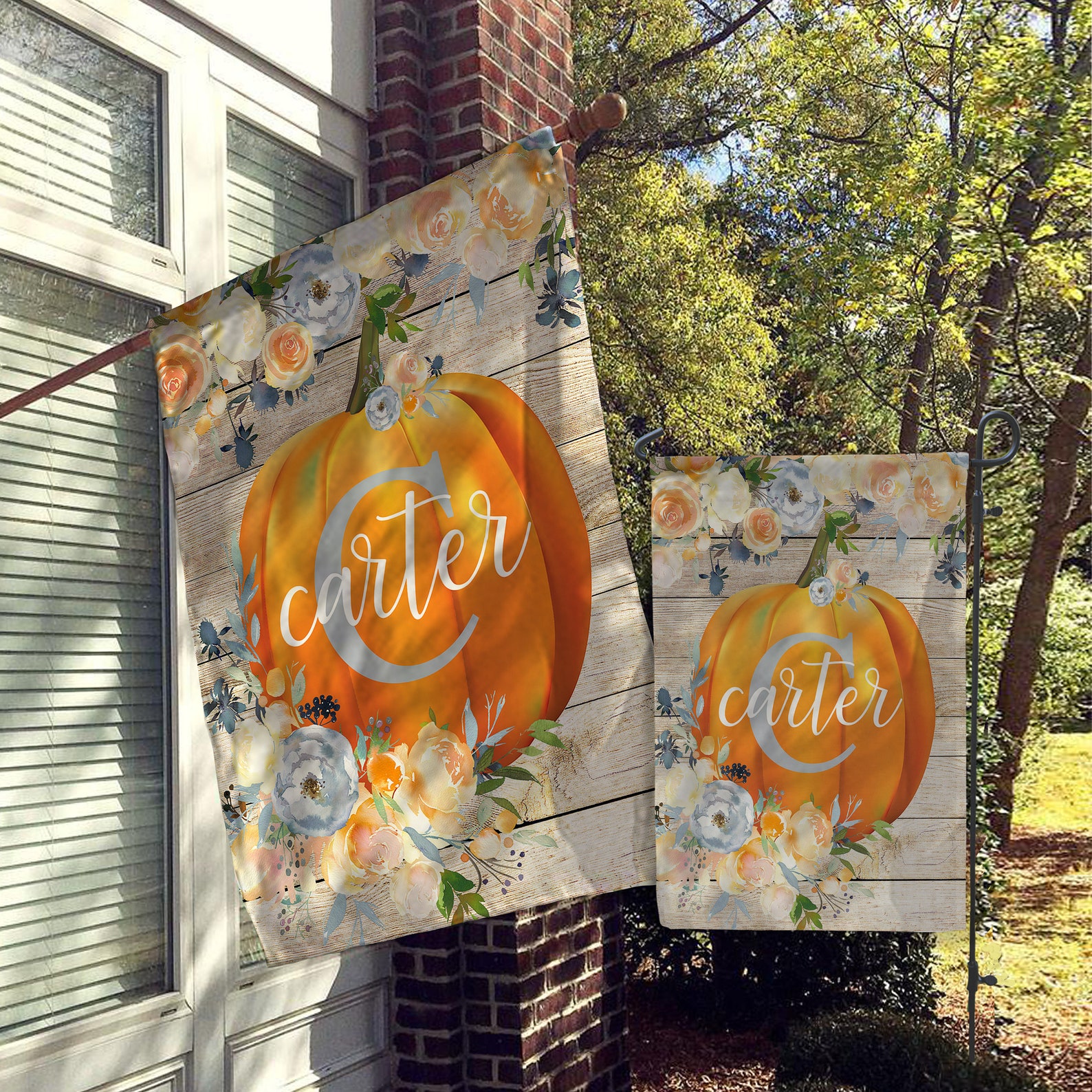 Personalized Flag Custom Fall Garden & House Flag Farmhouse - Etsy