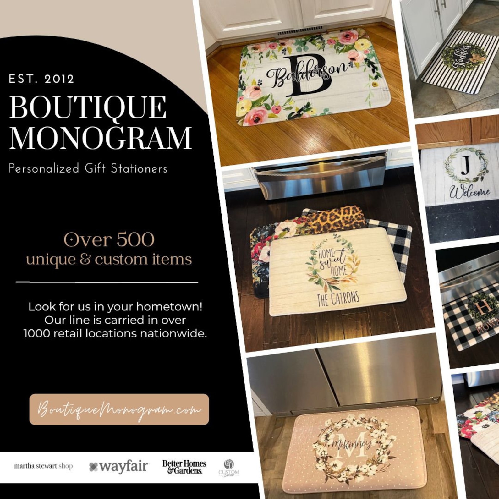 Floor Mat Personalized Mat Kitchen Rug Personalized Floor - Etsy