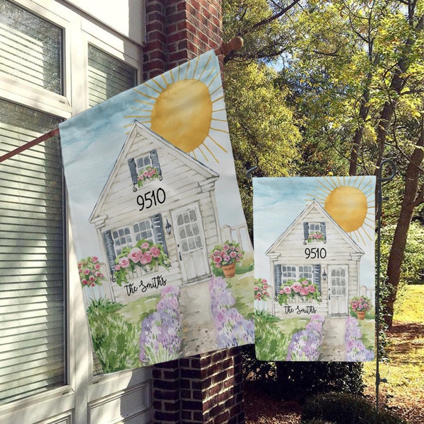Garden Flag With House Number - Etsy