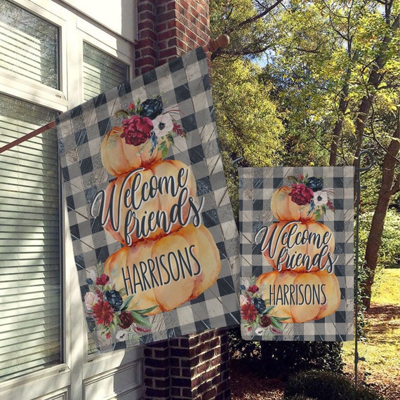 Personalized Flag Custom Fall Garden & House Flag Farmhouse | Etsy
