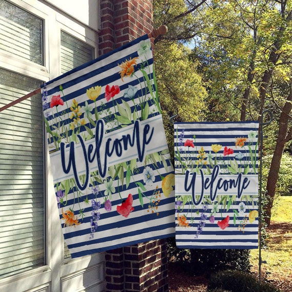 Welcome Flags House Flags Garden Flags Porch Flags Yard | Etsy