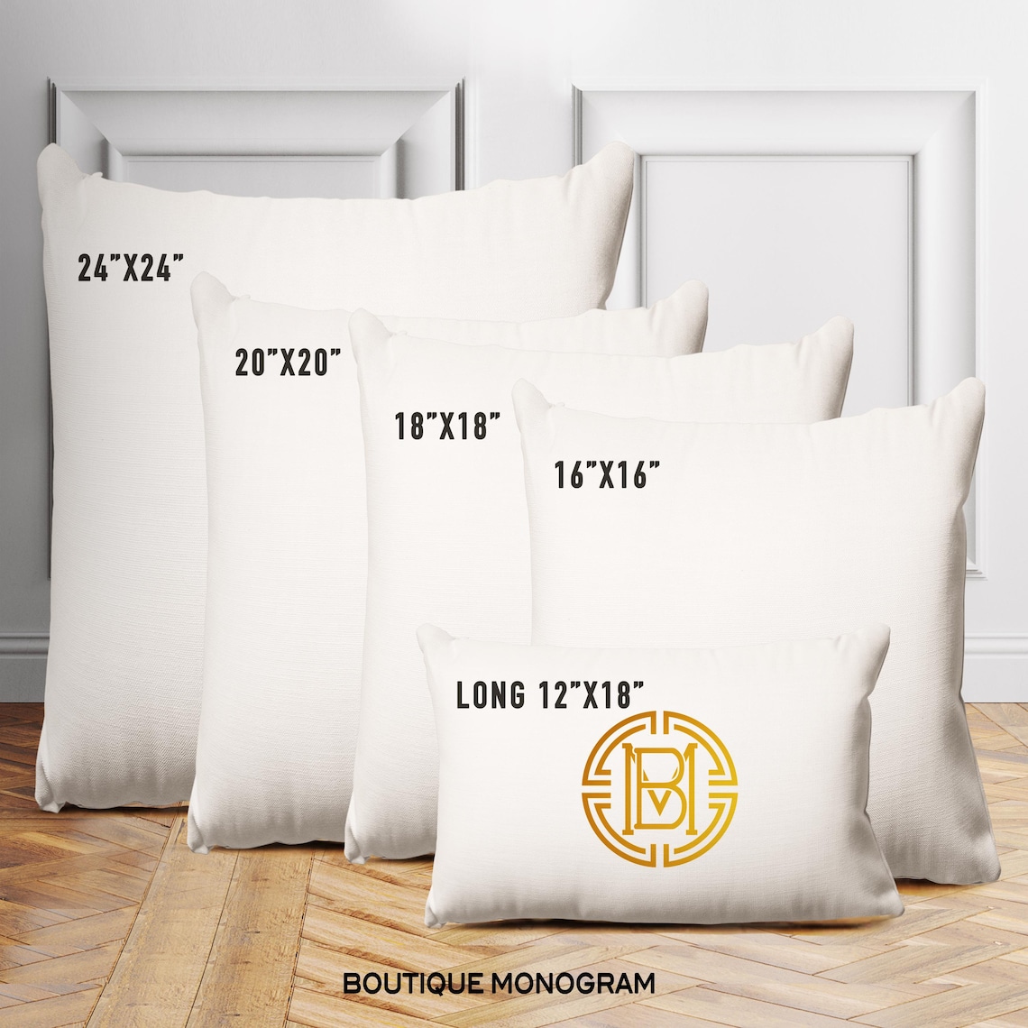 Personalized Pillow Cover, Monogram, Custom Pillow, Modern Preppy ...