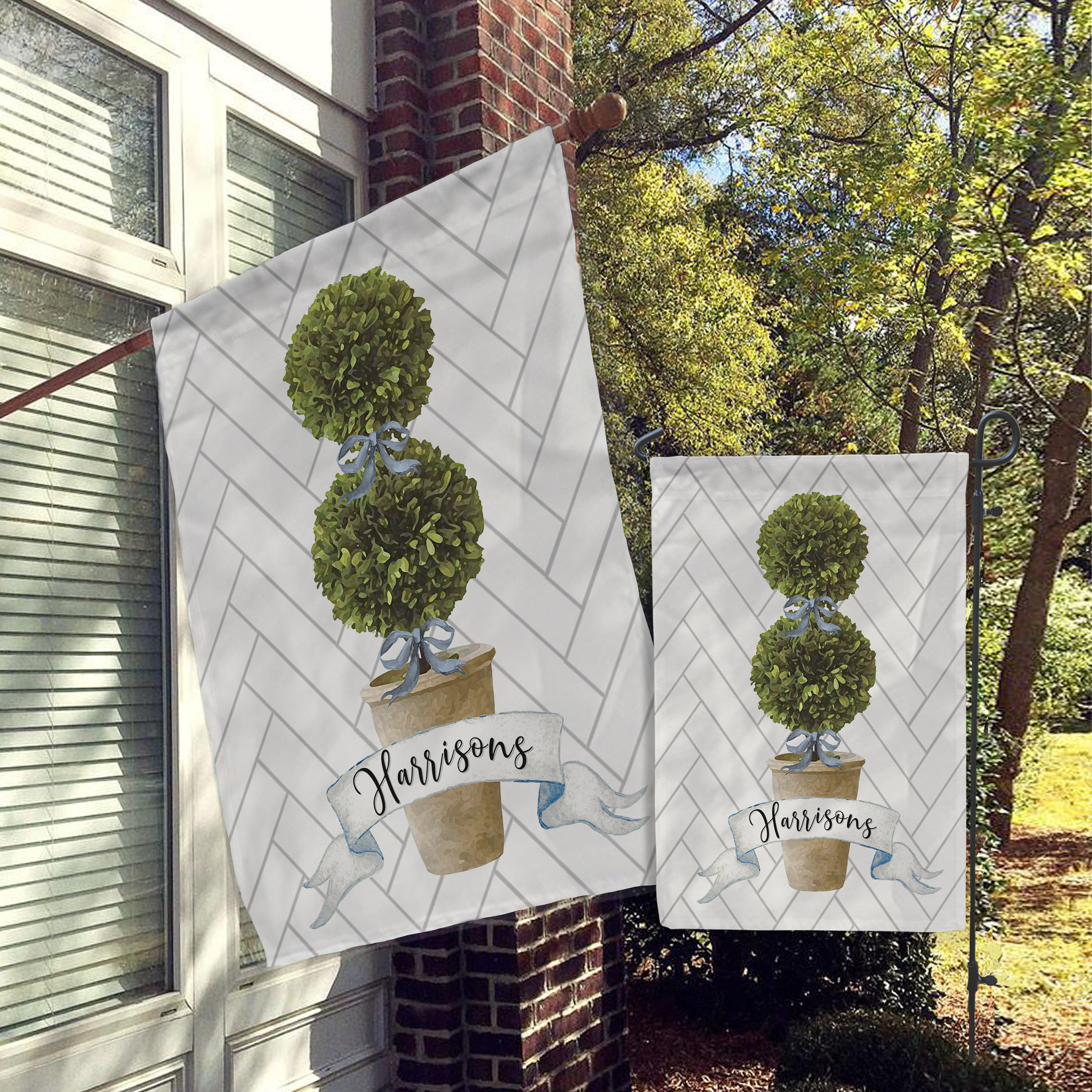 Personalized Garden Flag Custom Garden House Flag Monogram - Etsy