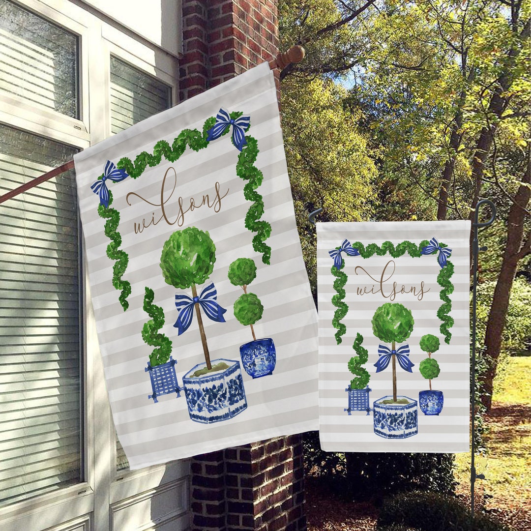 Personalized Flag, Monogram Garden Flags, Custom House Flag, Modern ...