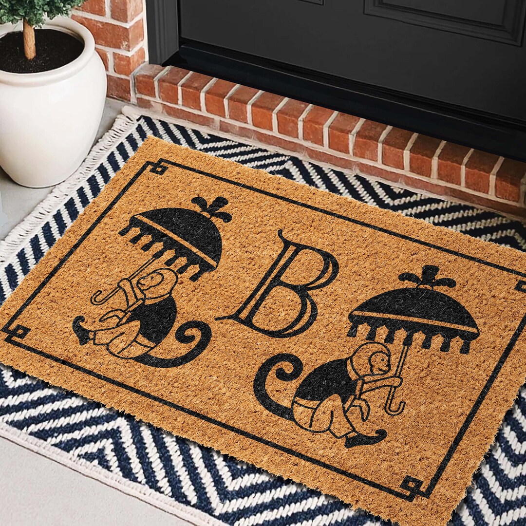 Coir Door Mat, Personalized Mat, Custom Outdoor, Floor Entry, Monogram ...