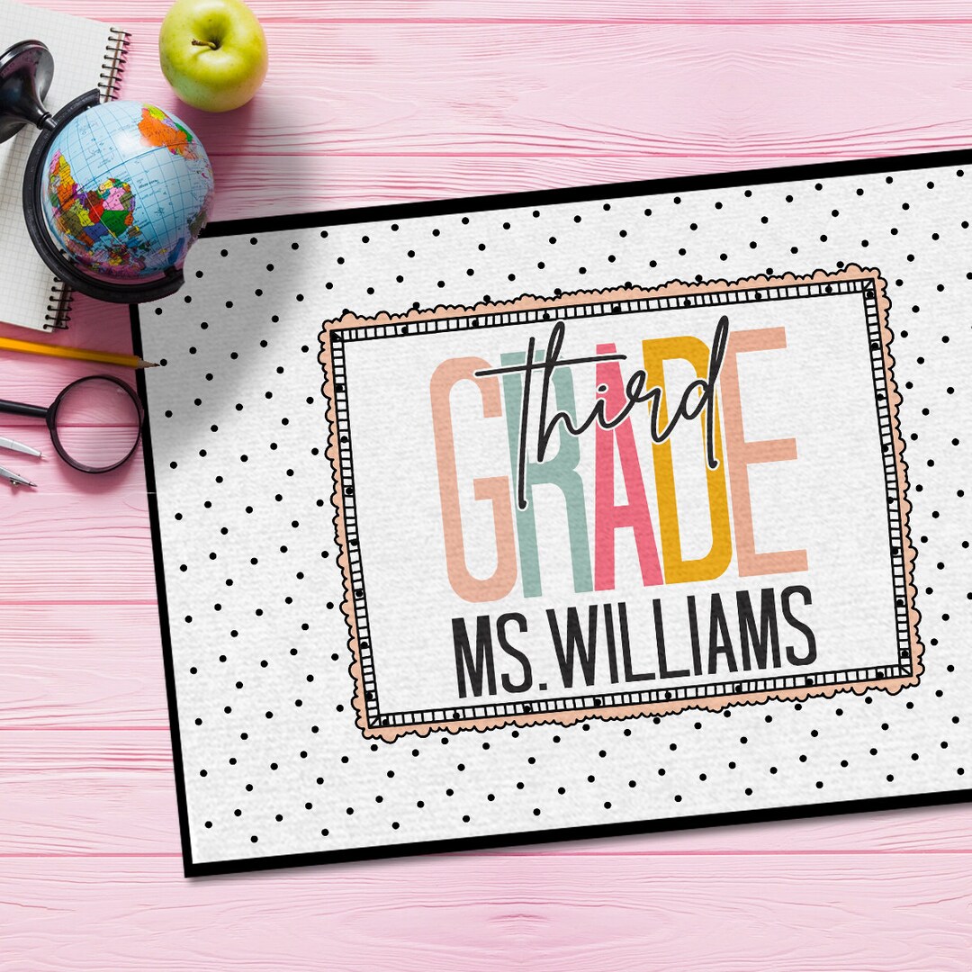 Personalized Teacher Classroom Door Mat, Custom Room Mat, Outdoor or ...
