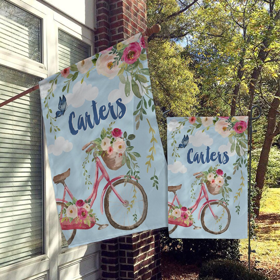 Personalized Garden Flag, Custom Garden House Flag, Monogram Flag ...