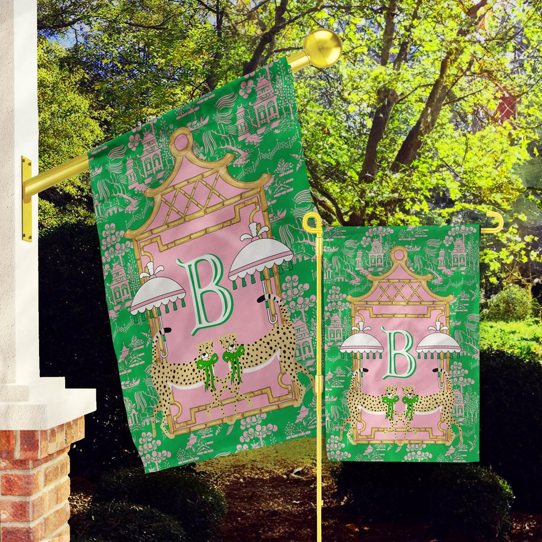 Personalized Flag, Monogram Garden Flags, Custom House Flag, Modern ...