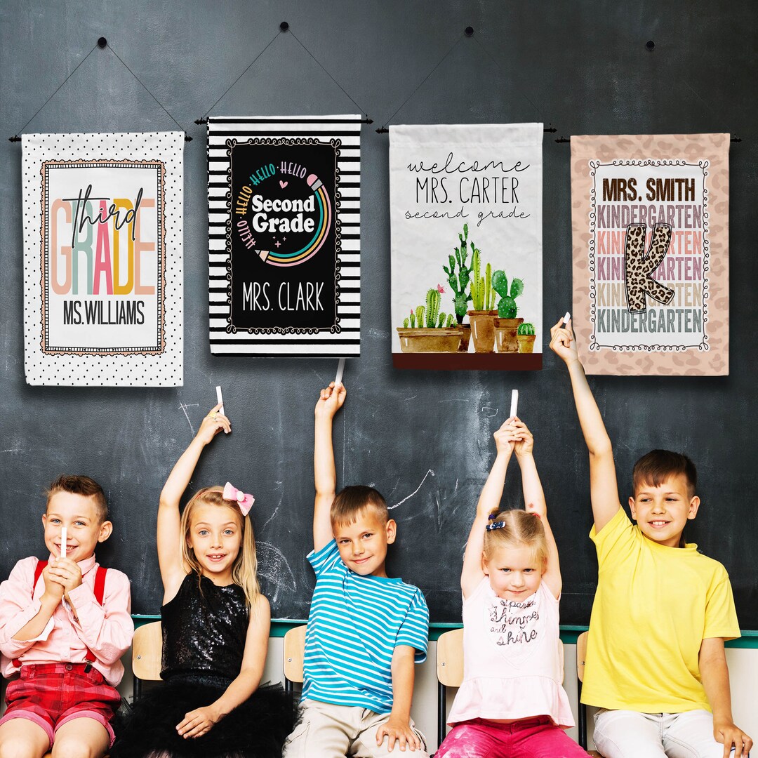 Personalized Teacher Classroom Flags, Custom Teacher Classroom Gift ...