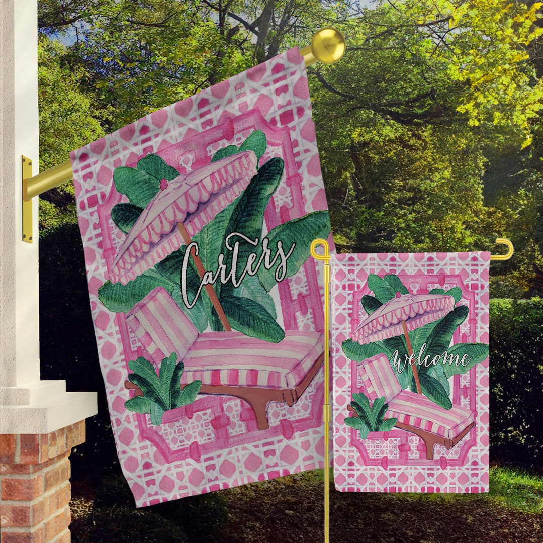 Personalized Flag, Monogram Garden Flags, Custom House Flag, Modern ...