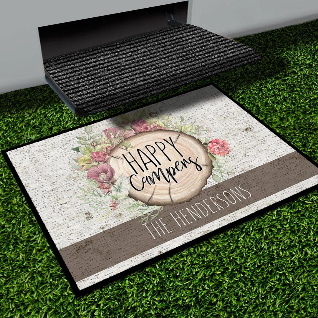 Personalized Camping Mat Custom Camp Site Door Mat Monogram Etsy