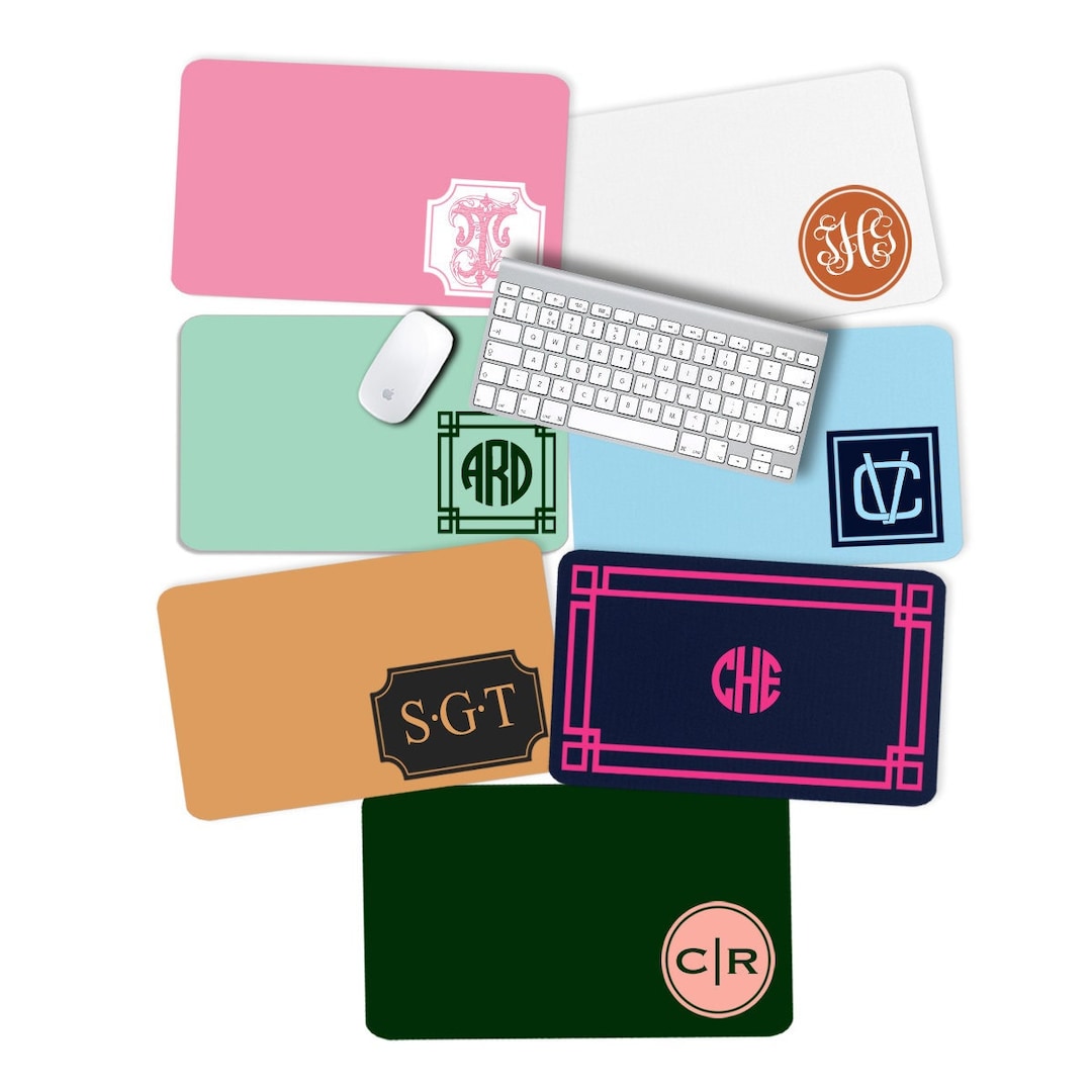 Monogrammed Desk Pad, Personalized Desk Cushion Pad, Monogram Initial ...