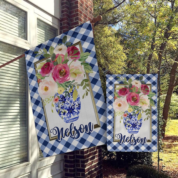 Monogram Garden Flag - Etsy