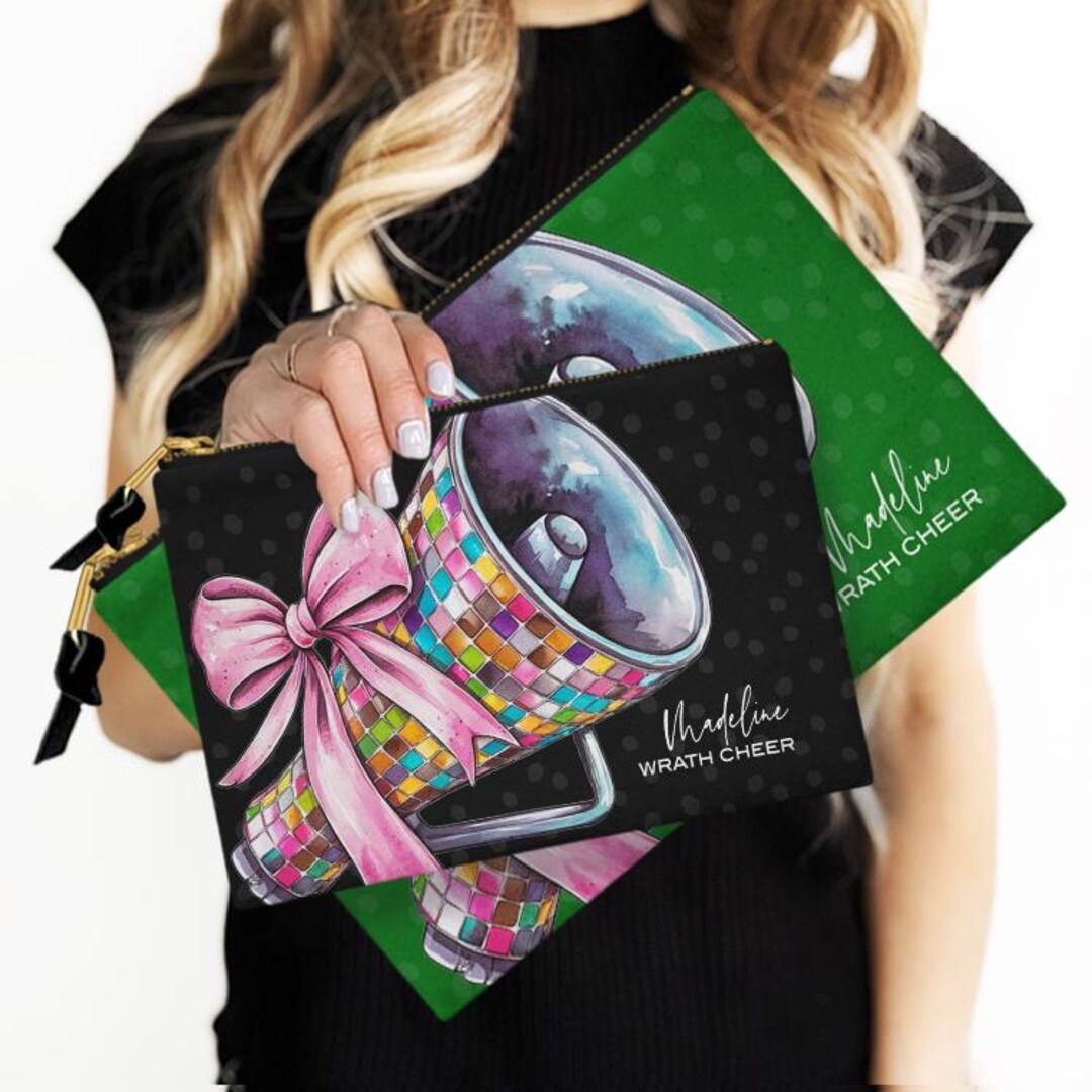 Custom Cheer Zip Bag, Pouch, Personalized Cheerleader Gift, Team Gift ...