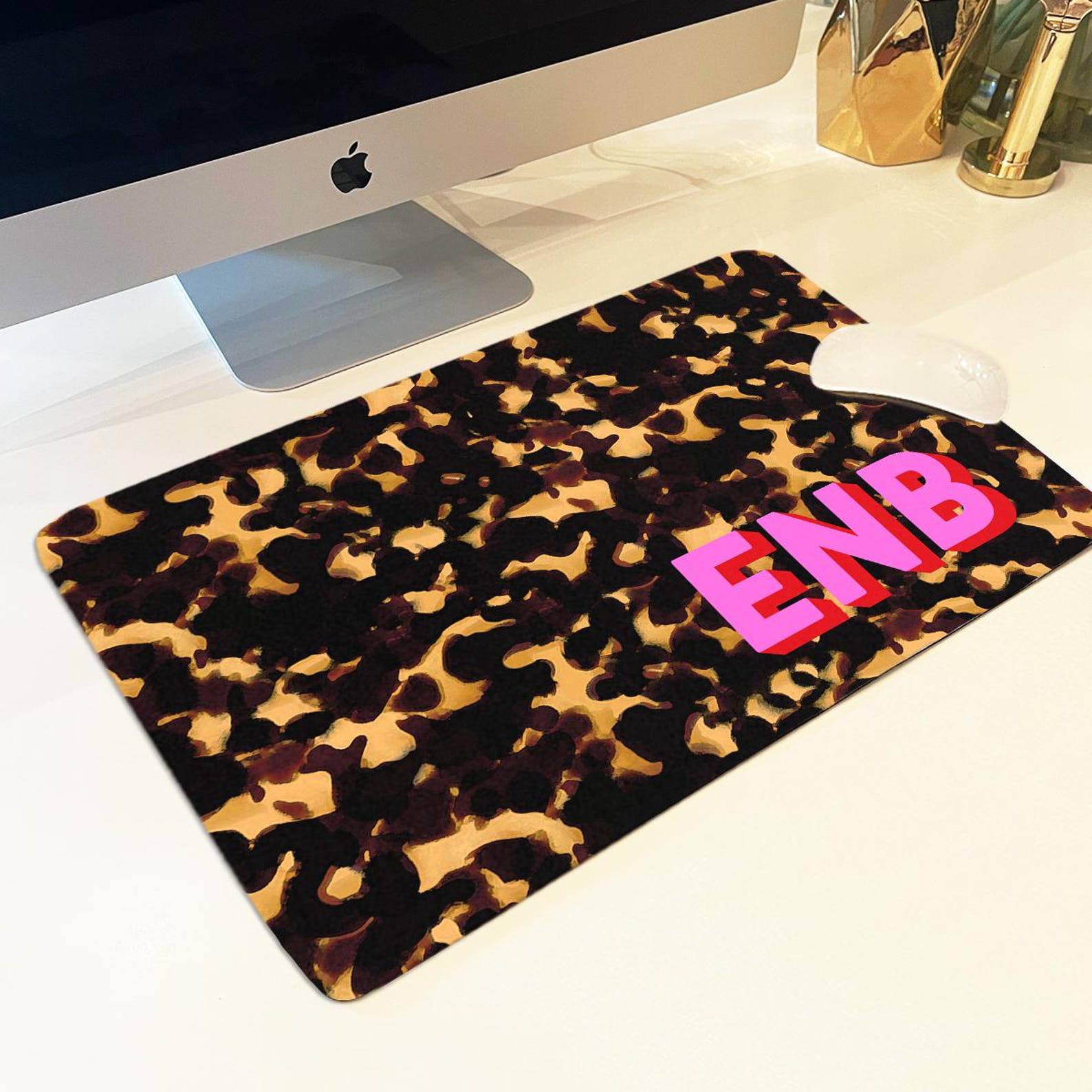 Custom Desk Pad, Personalized Cushion Pad, Initial Blotter Mat, Large ...