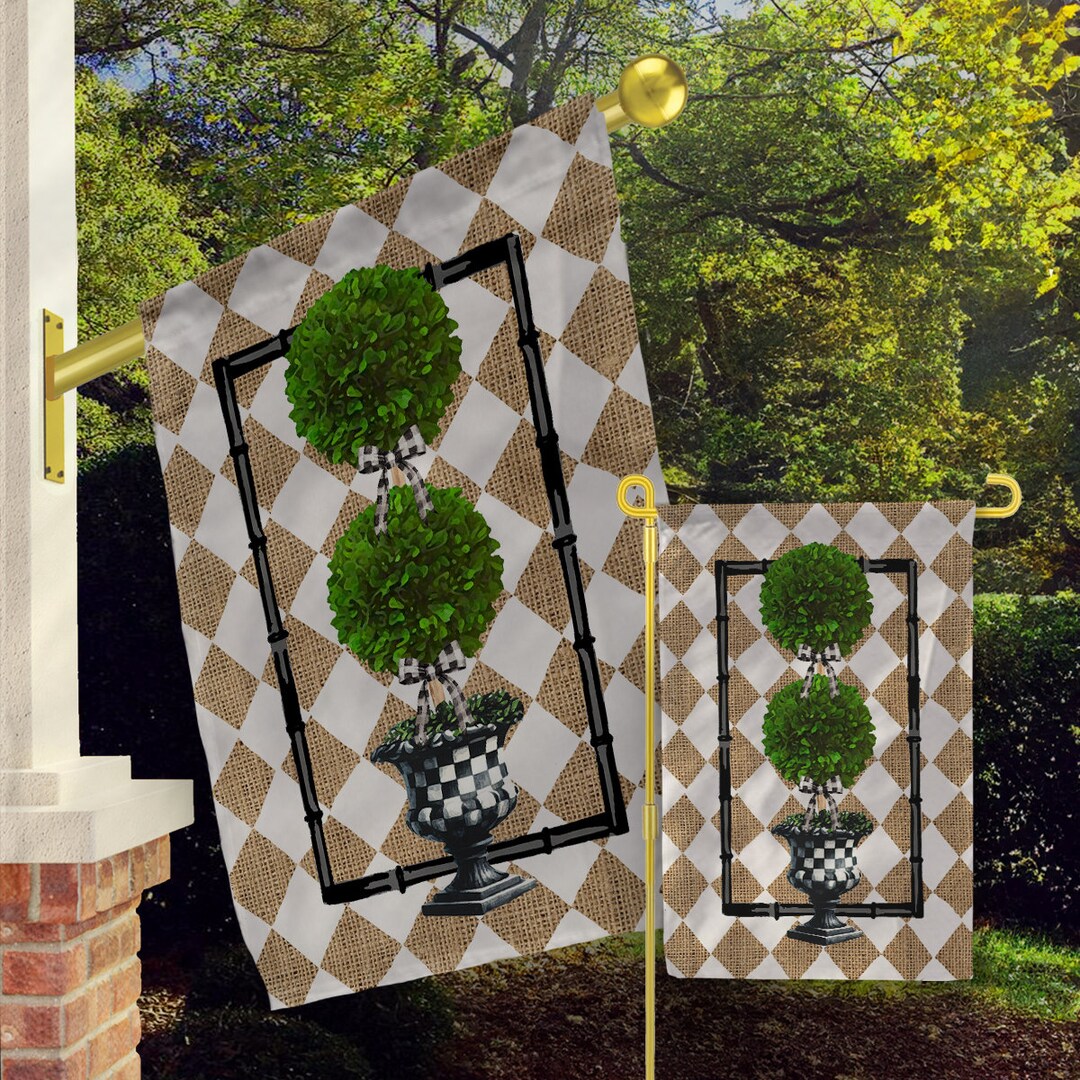 Welcome Flag, House Flag, Garden Flag, Yard Flag, Modern Preppy Flags ...