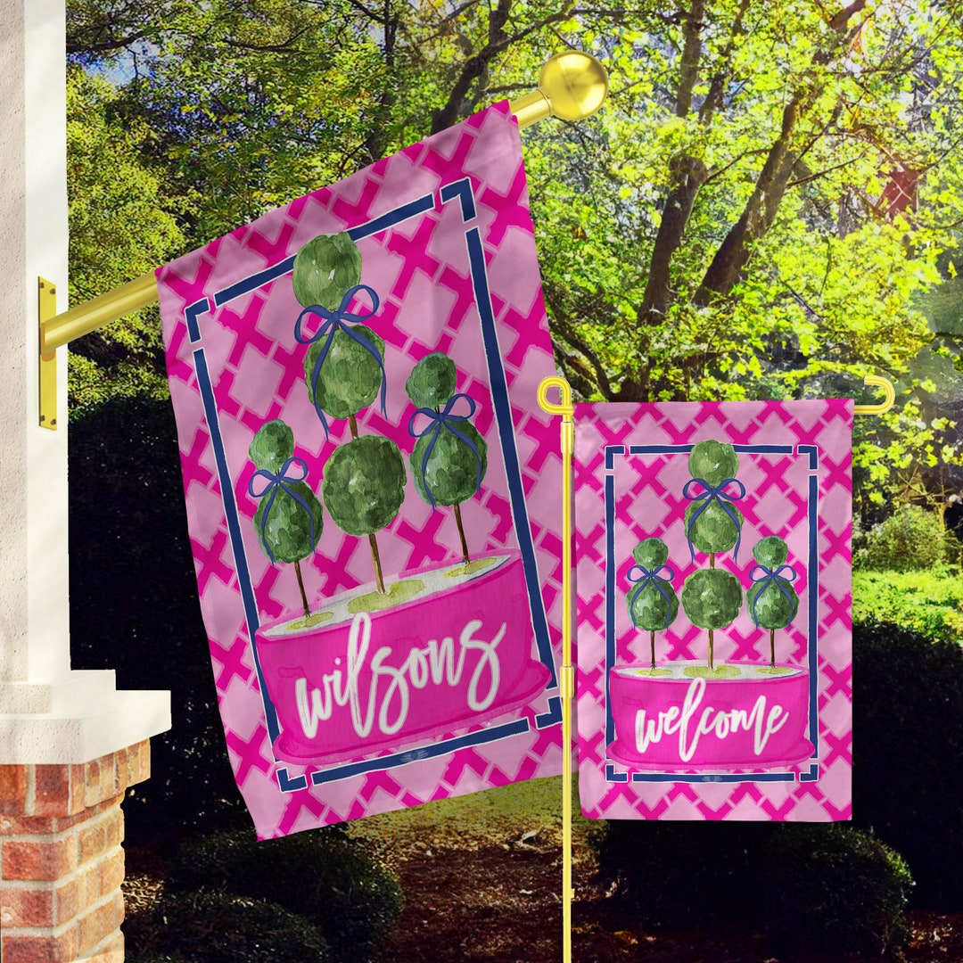 Personalized Flag, Monogram Garden Flags, Custom House Flag, Modern ...