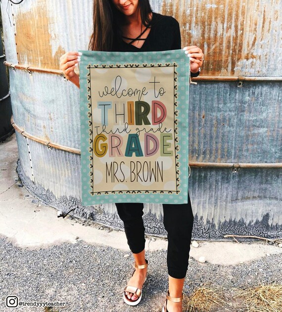 Personalized Teacher Classroom Flags Custom Teacher Classroom - Etsy