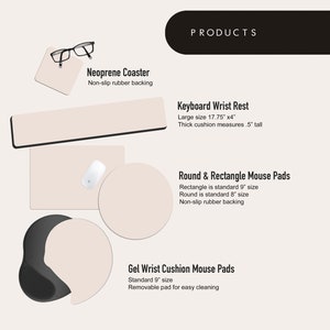 Personalized Cursive Name Mouse Pads, Custom Wrist Rest, Initial Gel ...