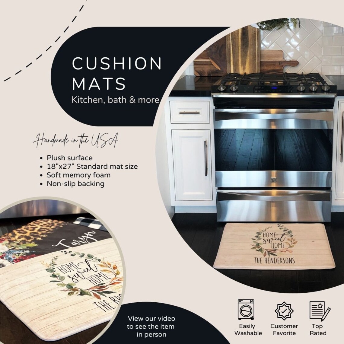 Floor Mat Personalized Mat Kitchen Rug Personalized Floor - Etsy