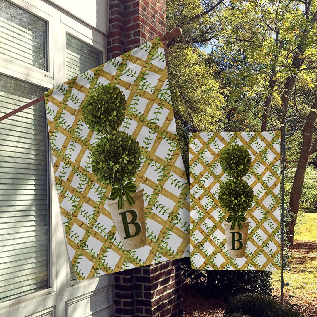 Personalized Flag, Monogram Garden Flags, Custom House Flag, Modern ...