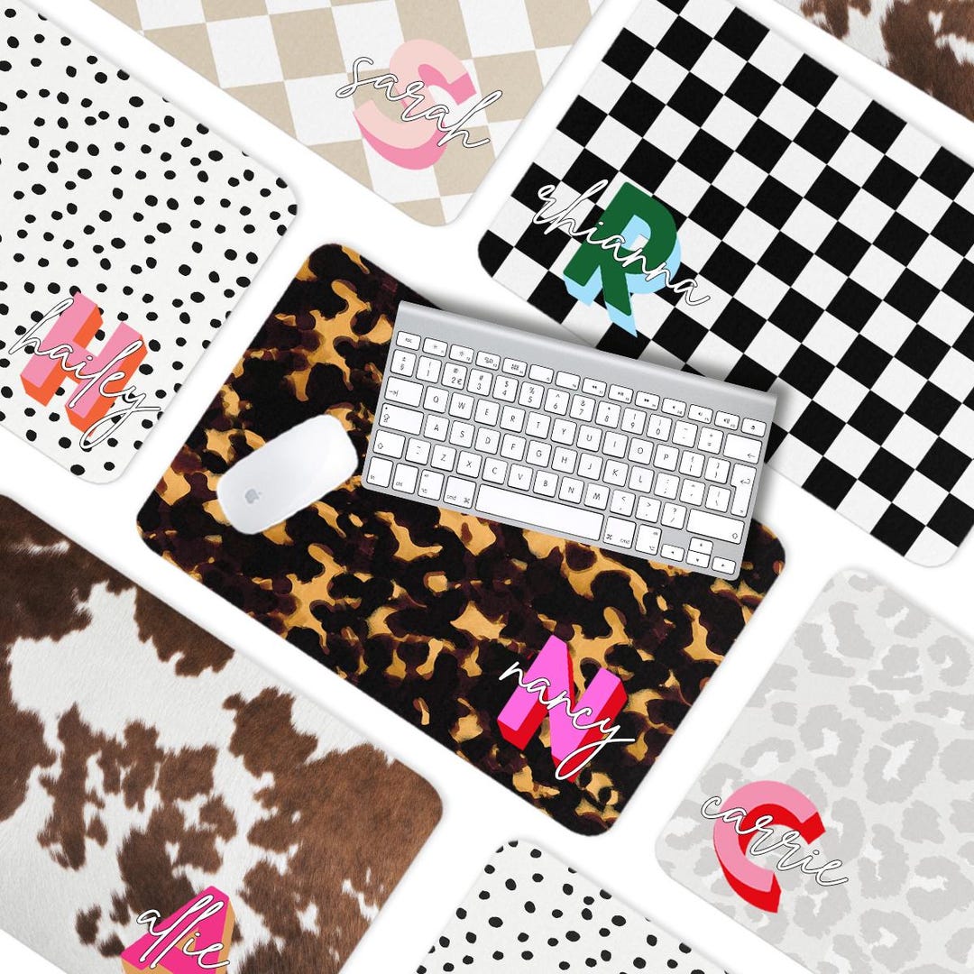 Custom Desk Pad, Personalized Name and Initial Pad, Initial Blotter Mat ...