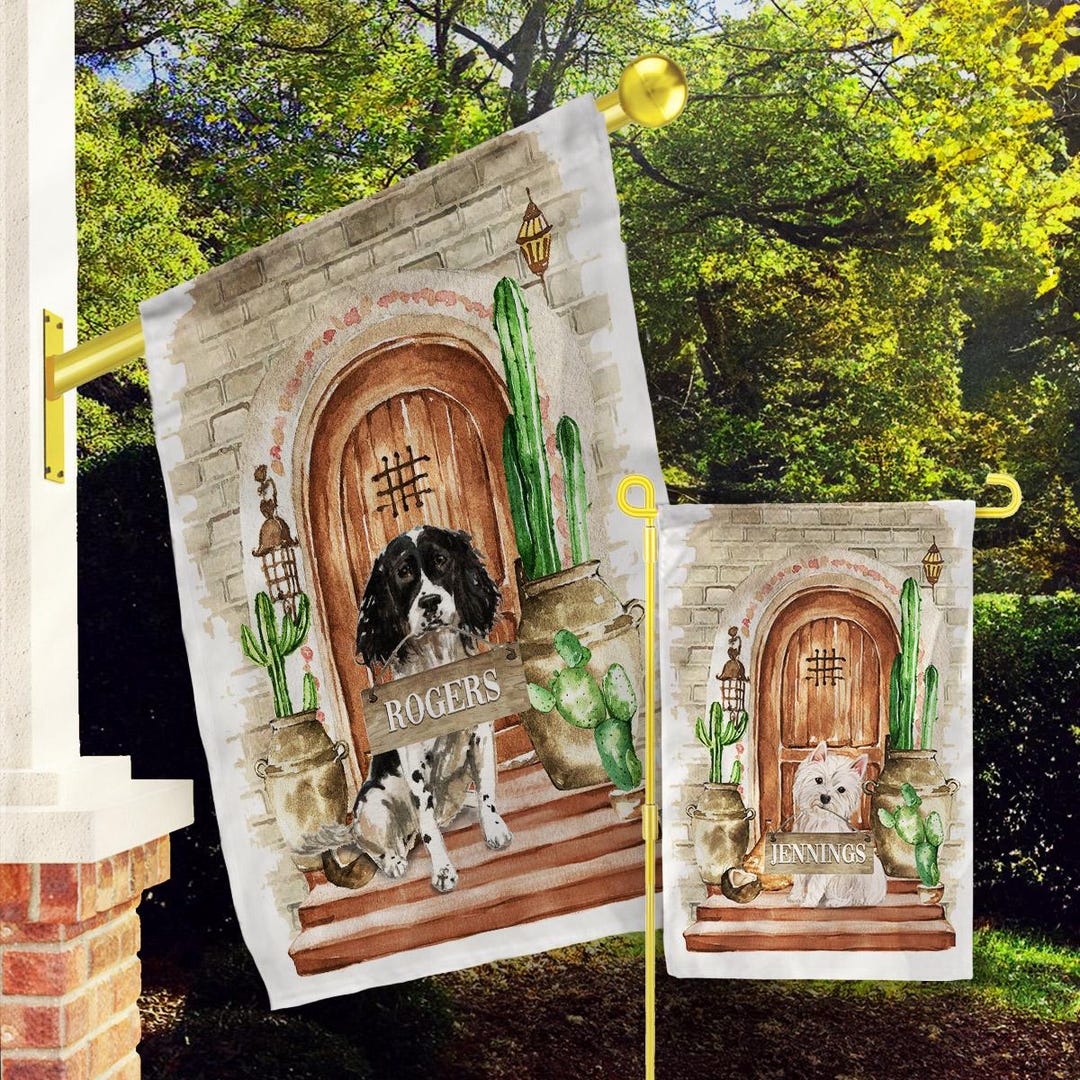 Custom Dog Garden Flag, House Flag, Porch, Yard Flag, Personalized Dog ...