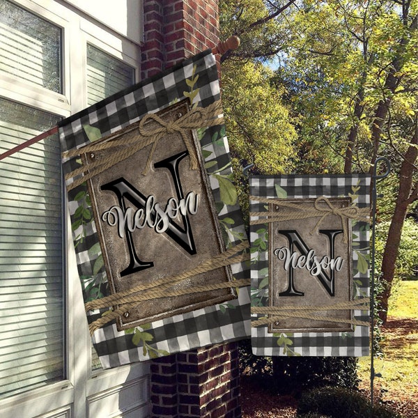 Monogrammed Flags - Etsy