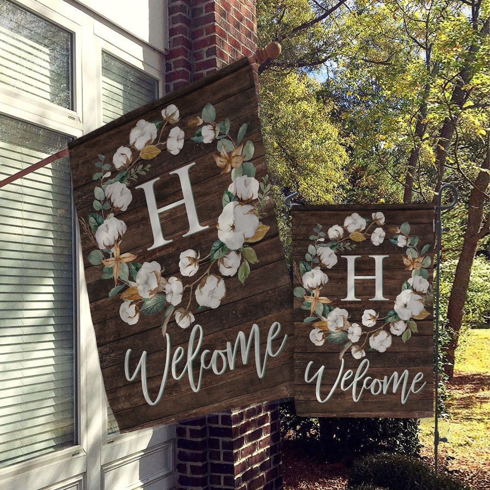 Personalized Flag Welcome Garden Flag Welcome House Flag - Etsy