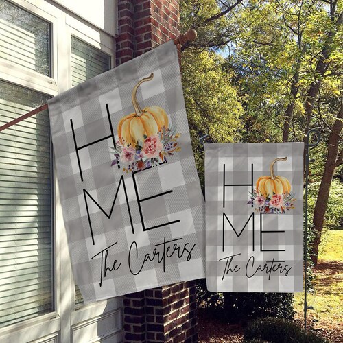 Personalized Flag Custom Fall Garden & House Flag Farmhouse - Etsy