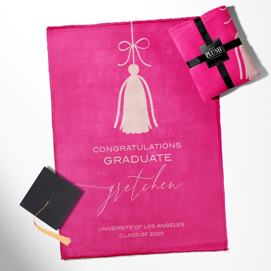 Personalized Graduation Blanket, Grad Gift, Custom Gift Blanket, High ...