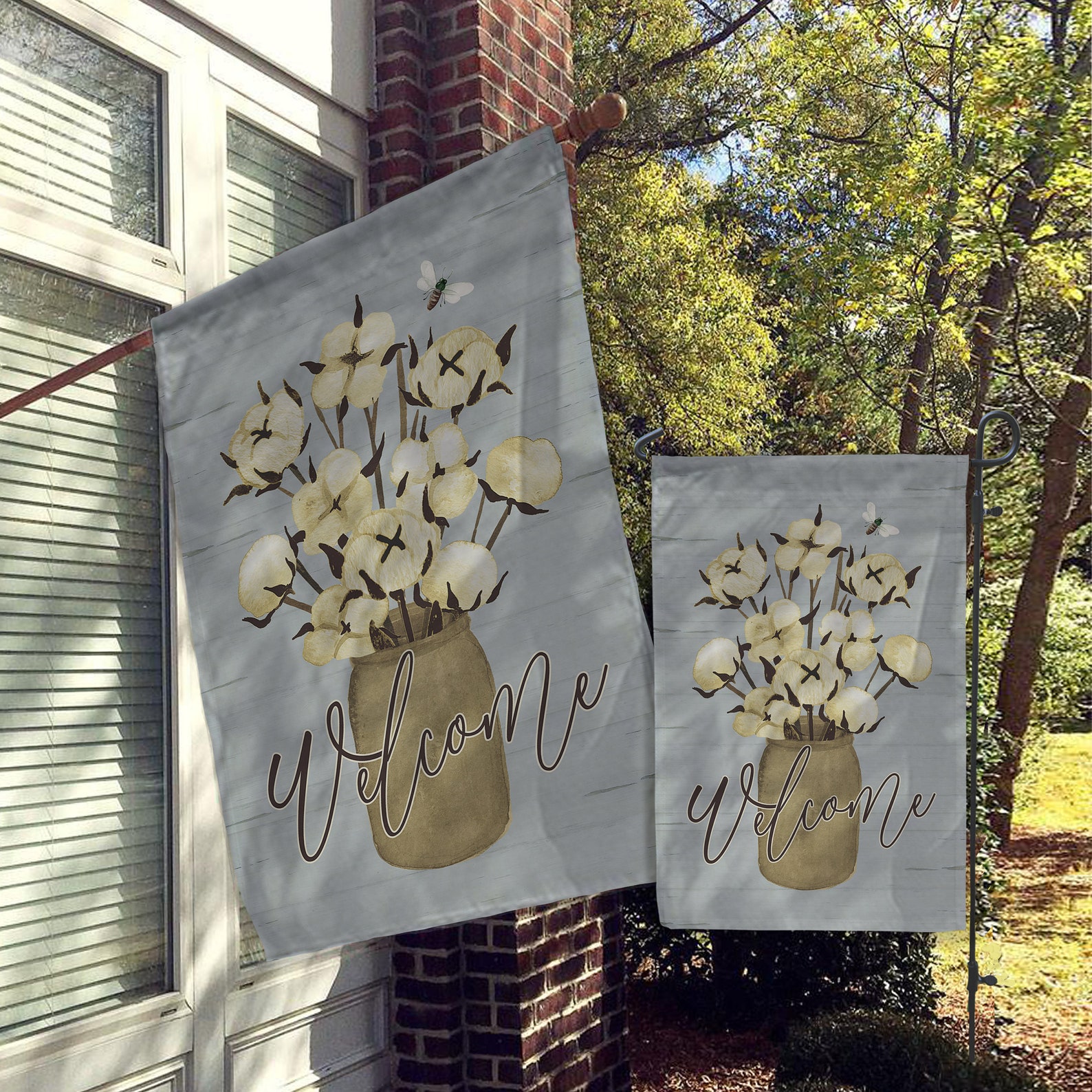 Welcome Flags House Flags Garden Flags Porch Flags Yard - Etsy
