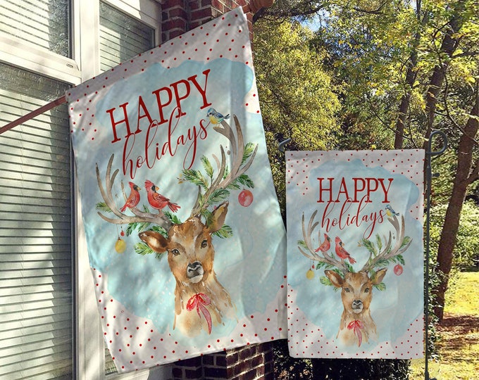 Christmas Flag-personalized Garden Flag-welcome Flag-merry Christmas ...
