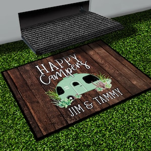 Personalized Camping Mat Custom Camp Site Door Mat Monogram - Etsy