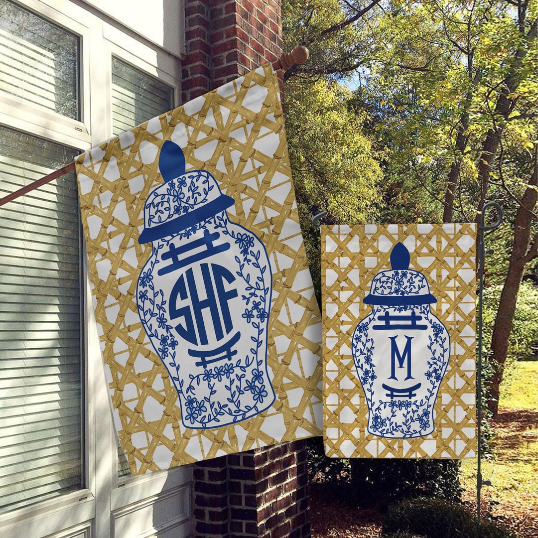 Personalized Flag, Monogram Garden Flags, Custom House Flag, Modern ...