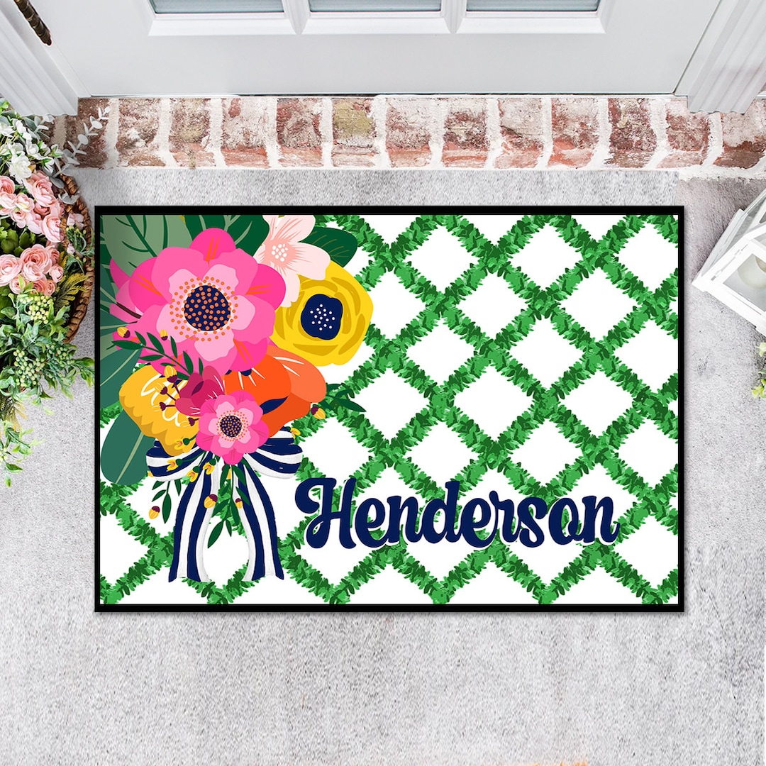 Door Mat, Personalized Mat, Outdoor or Indoor Mat, Floor & Entry Mat ...