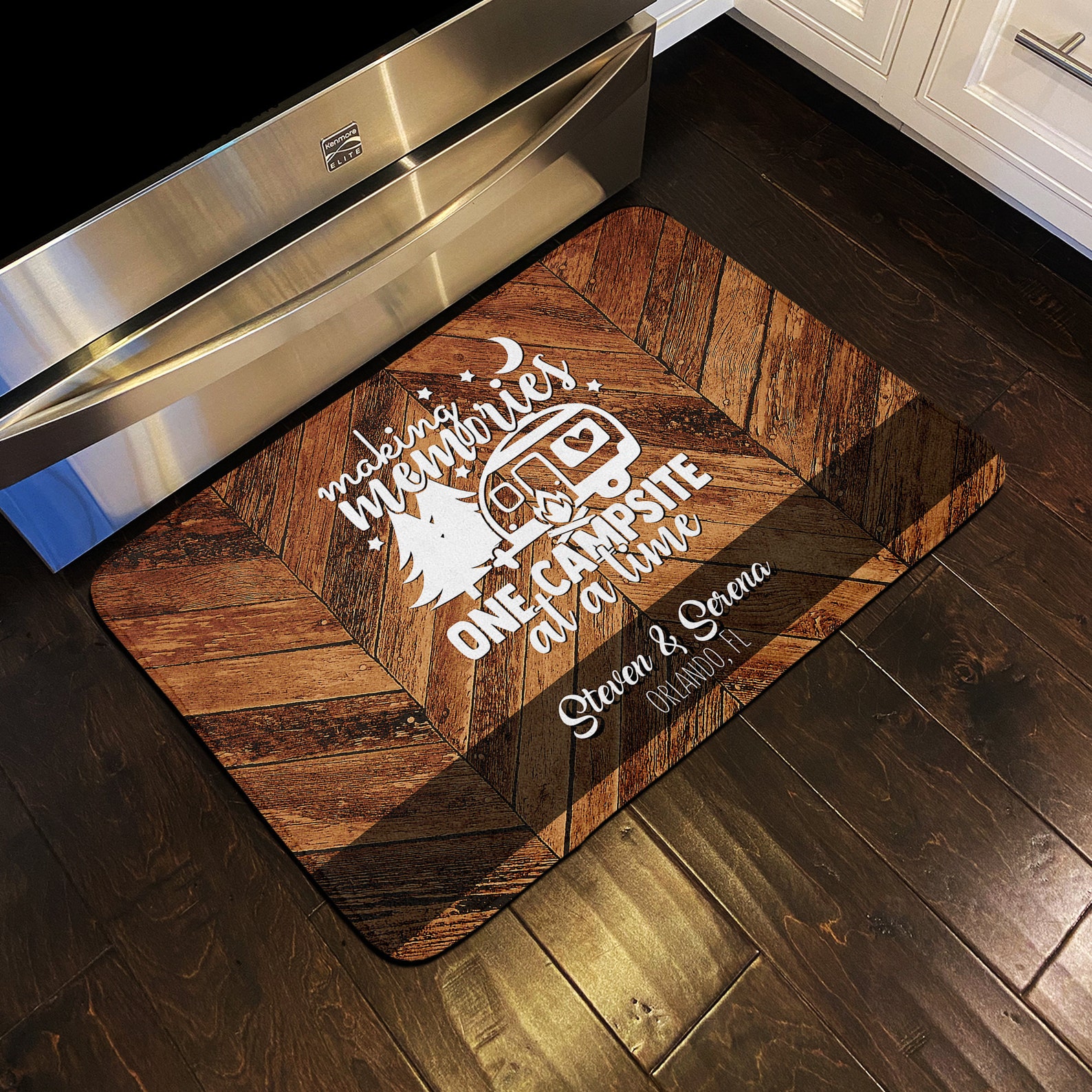 Personalized Camping Mat Custom Camp Site Floor Mat Kitchen | Etsy