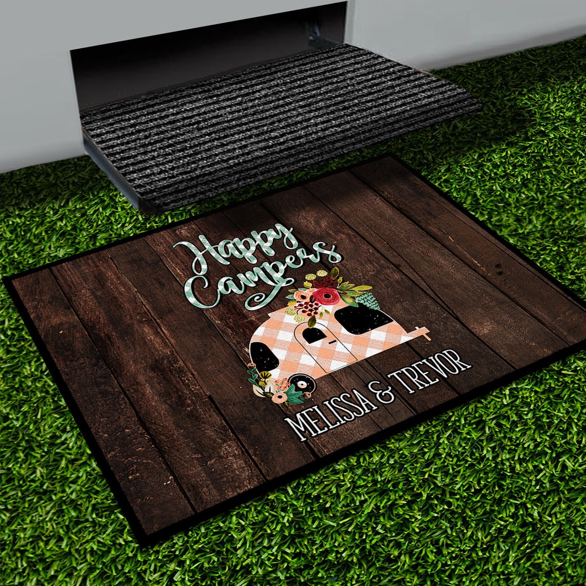 Personalized Camping Mat Custom Camp Site Door Mat Monogram Etsy