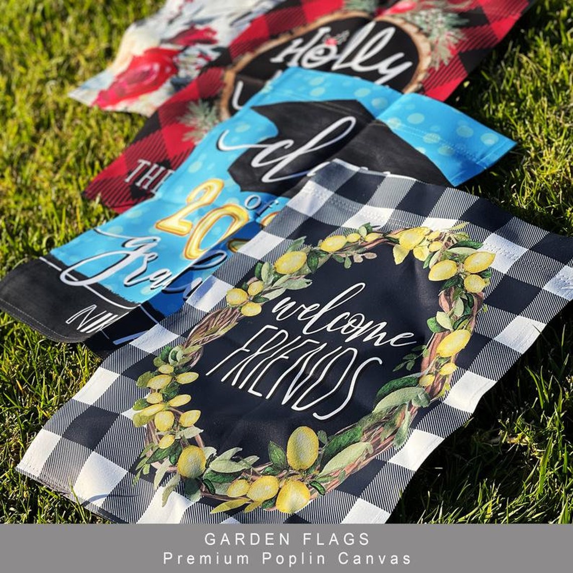 Fall Flag Holiday Flags Autumn Decoration Flags Welcome - Etsy