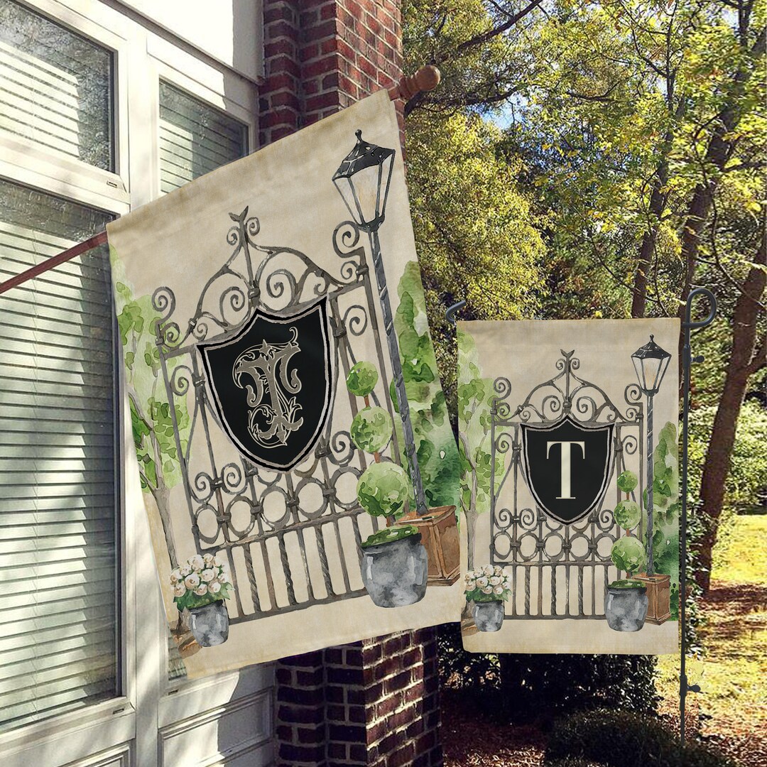 Personalized Garden Flag, Custom Garden House Flag, Vintage Antique ...