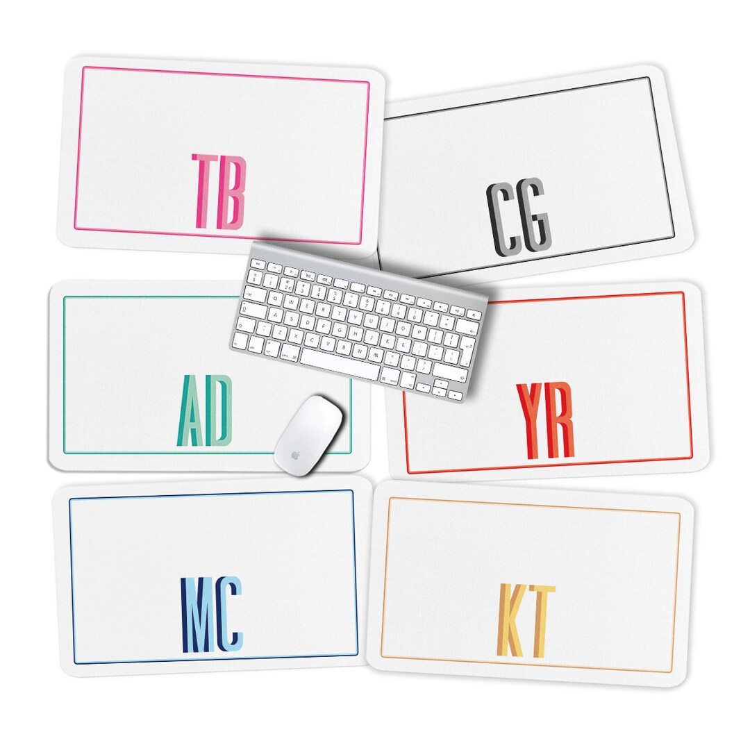 Initial Desk Pad, Personalized Desk Cushion Pad, Initial Desk Blotter ...