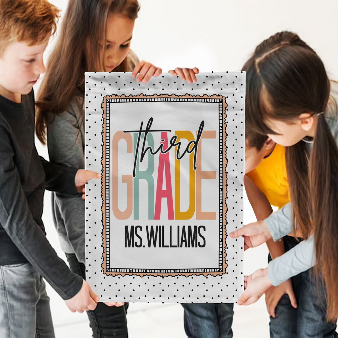 Personalized Teacher Classroom Flags, Custom Teacher Classroom Gift ...