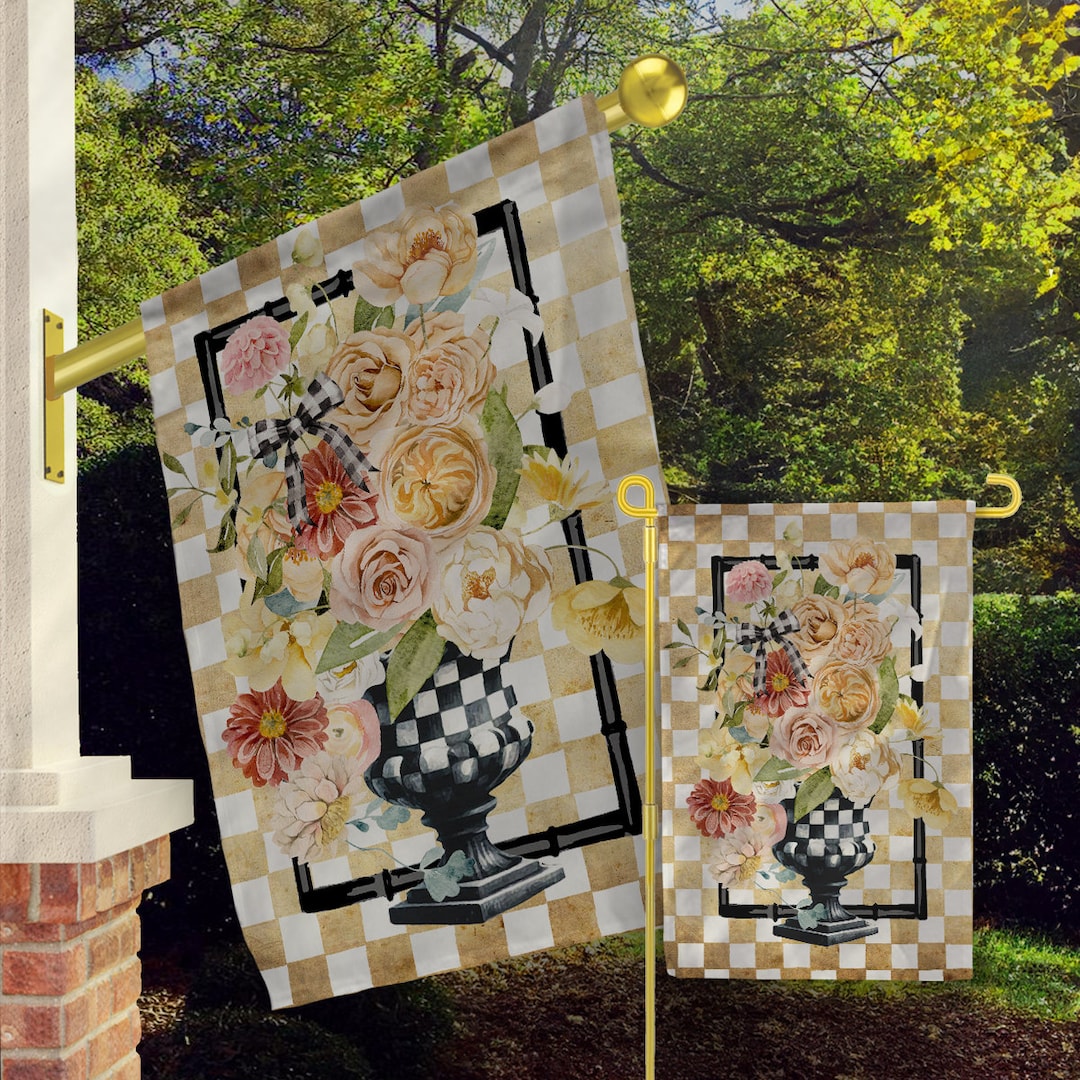 Welcome Flag, House Flag, Garden Flag, Yard Flag, Modern Preppy Flags ...