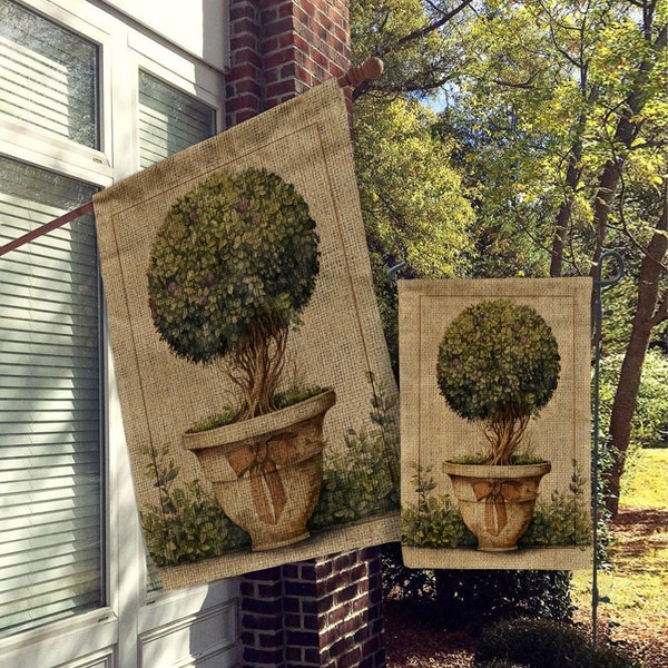 Burlap Garden Flag - Etsy