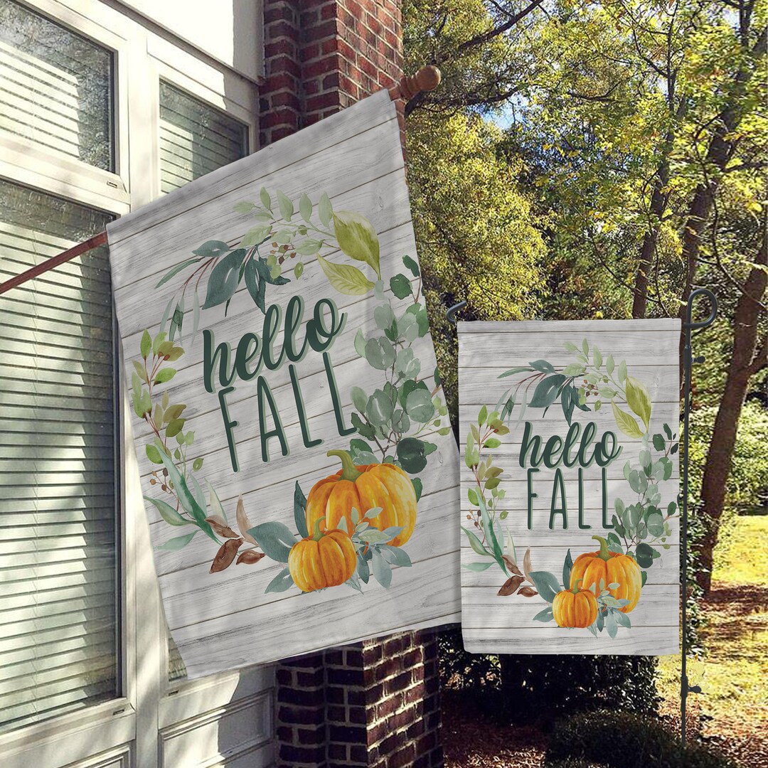 Fall Flag, Welcome Garden Flags, Fall House Flag, Farmhouse Garden ...