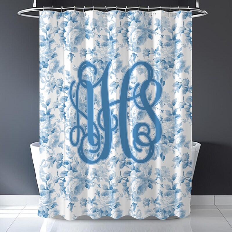 Monogram Curtain - Etsy