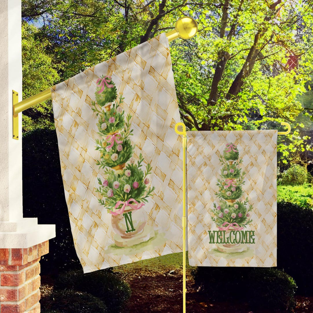 Personalized Flag, Monogram Garden Flags, Custom House Flag, Modern ...