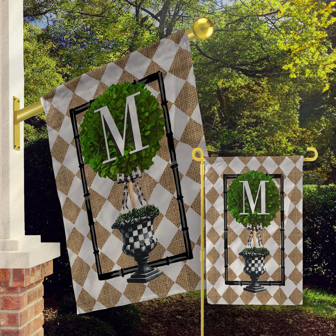 Personalized Flag, Name Initial Garden Flags, Custom House Flag ...
