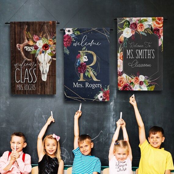 Personalized Teacher Classroom Flags Custom Teacher Classroom | Etsy