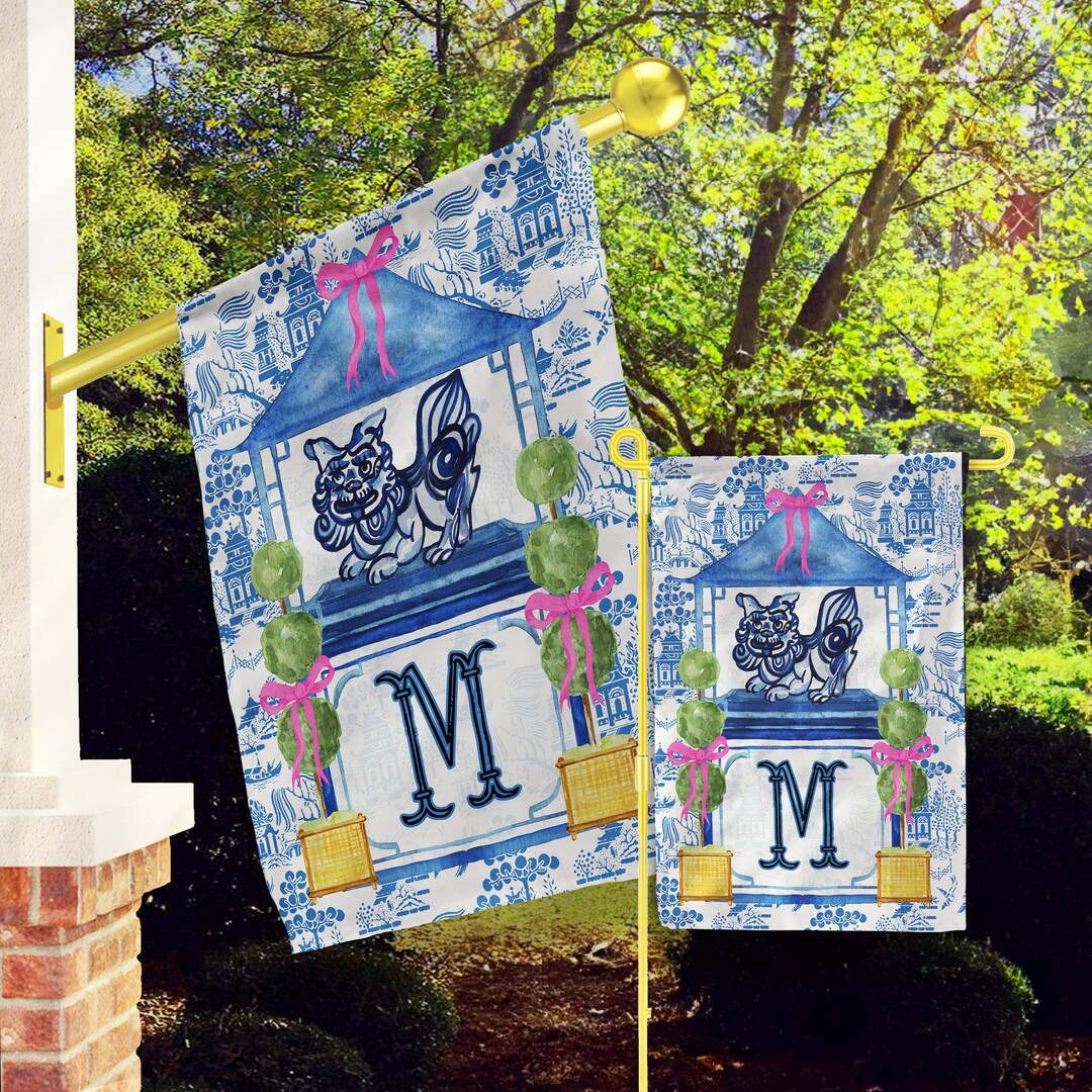 Personalized Flag, Monogram Garden Flags, Custom House Flag, Modern ...